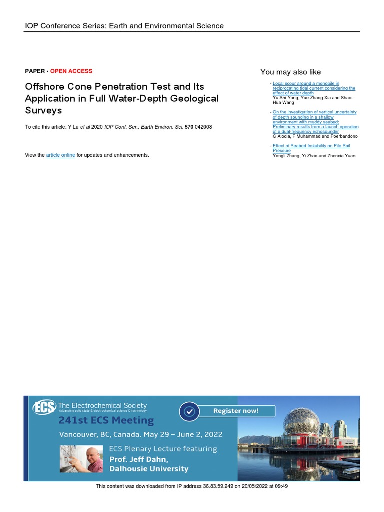Application CPT in Offshore | PDF | Earth Sciences | Physical Geography