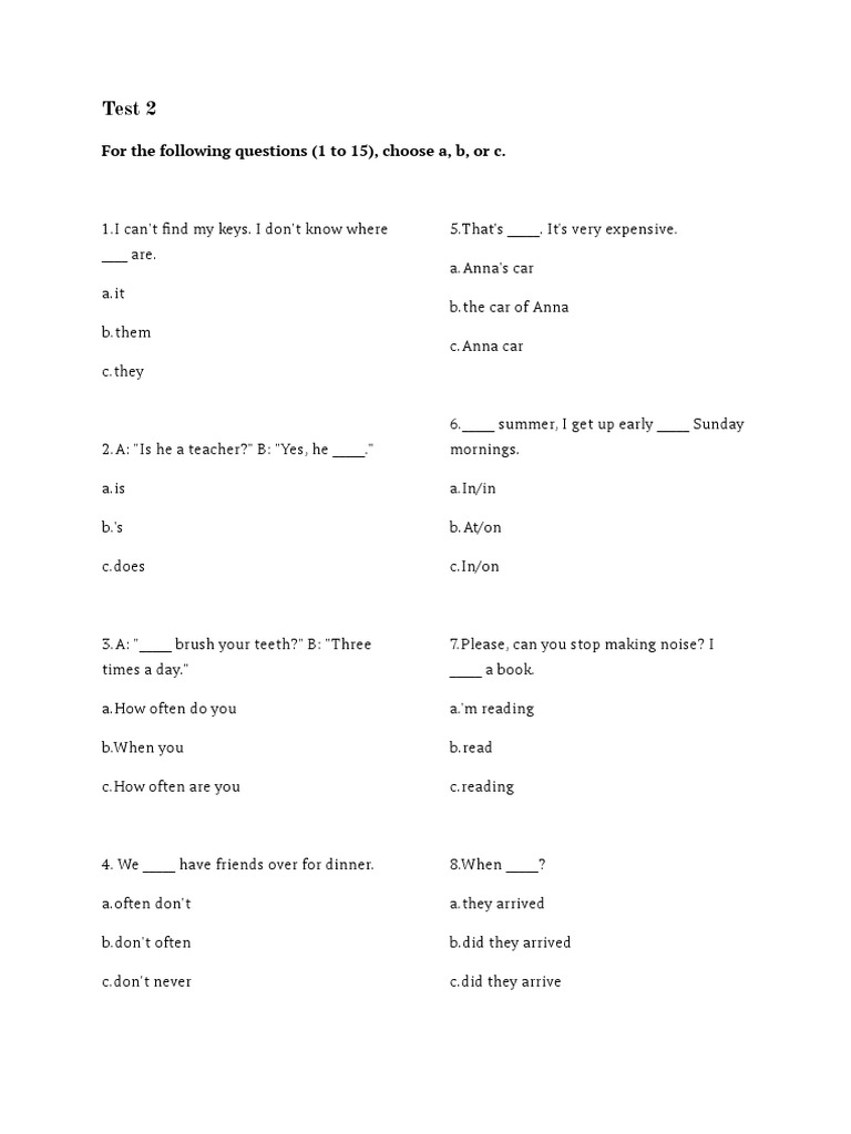 Test 1 Multiple Choice Questions | PDF | Grizzly Bear | Bears