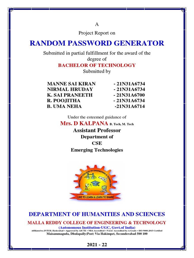 Password Generator Project - Final | PDF | Password | String (Computer ...
