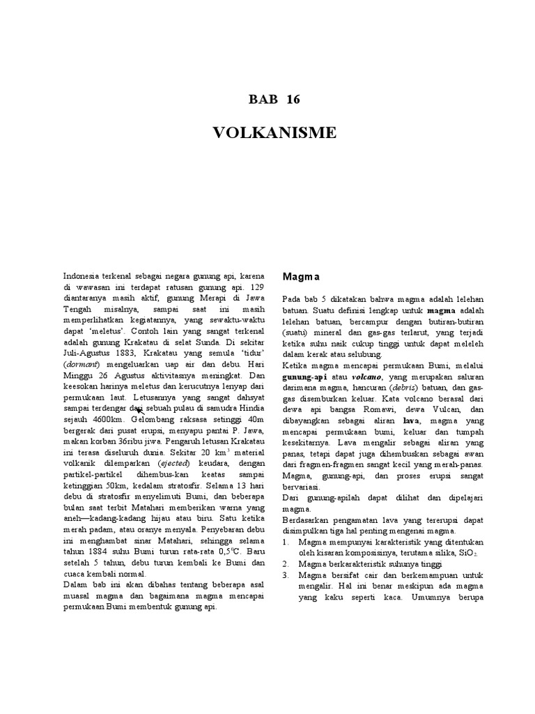 Volkanisme dan Karakteristik Magma | PDF | Sains & Matematika | Sejarah