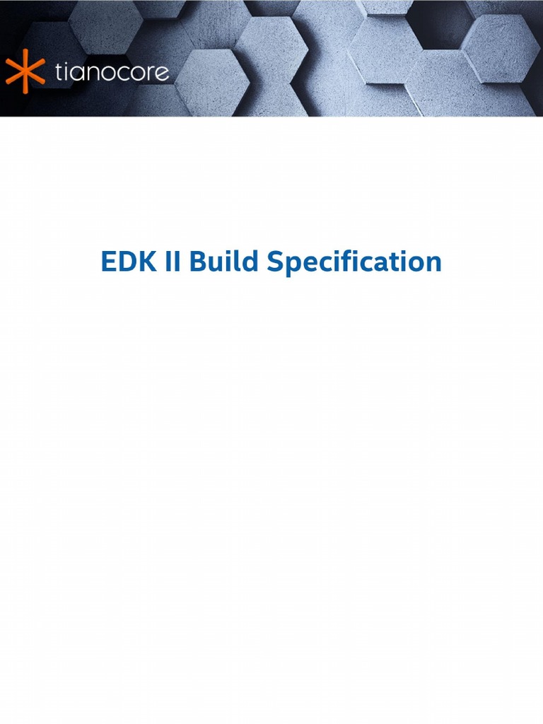 Edk II Build Specification | PDF | Library (Computing) | Class (Computer Programming)