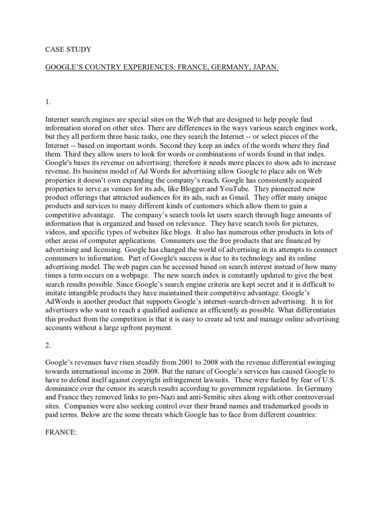 Case Study Google | PDF