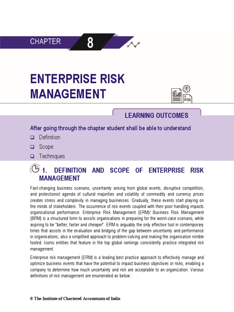 Enterprise Risk Management: Learning Outcomes | PDF | Enterprise Risk ...