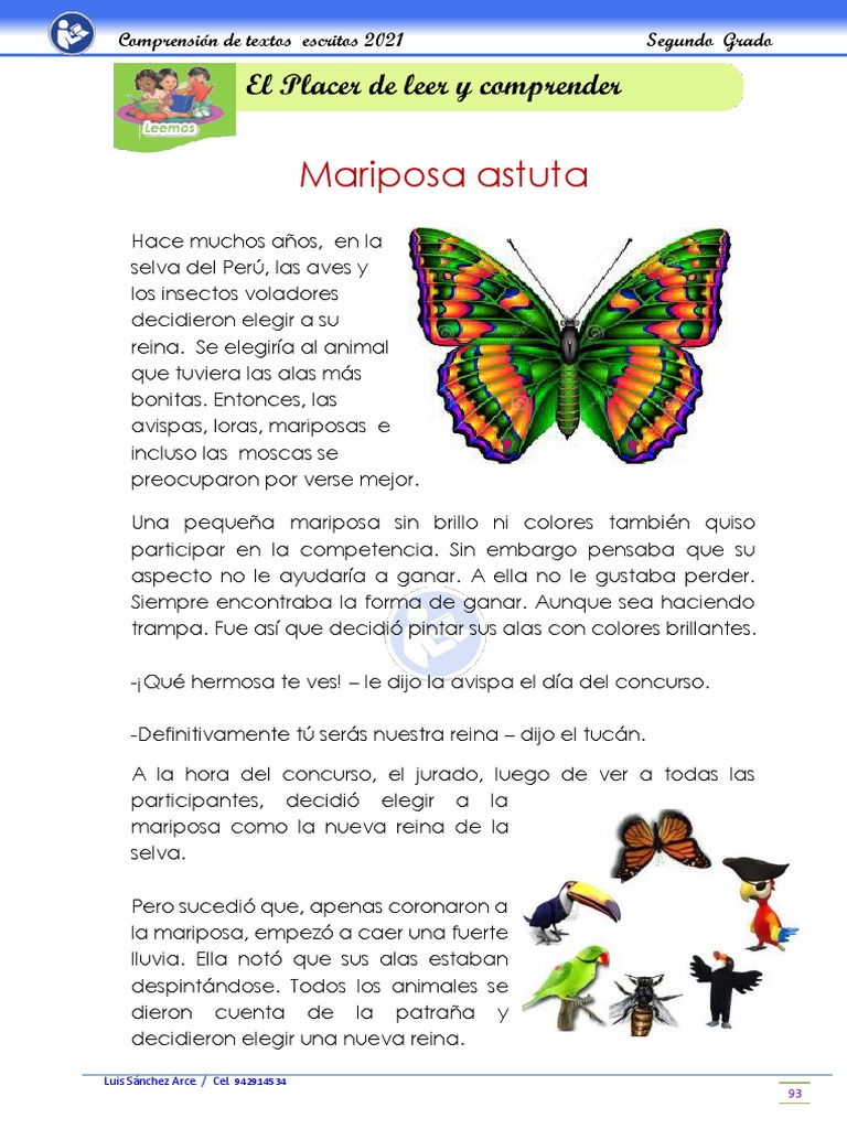 24 - Lectura - Mariposa Astuta | PDF