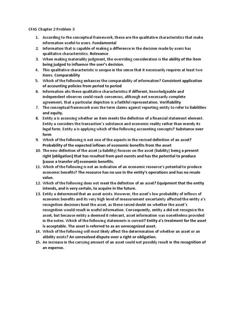 CFAS Chapter 2 Problem 3 | PDF | Business | Economies