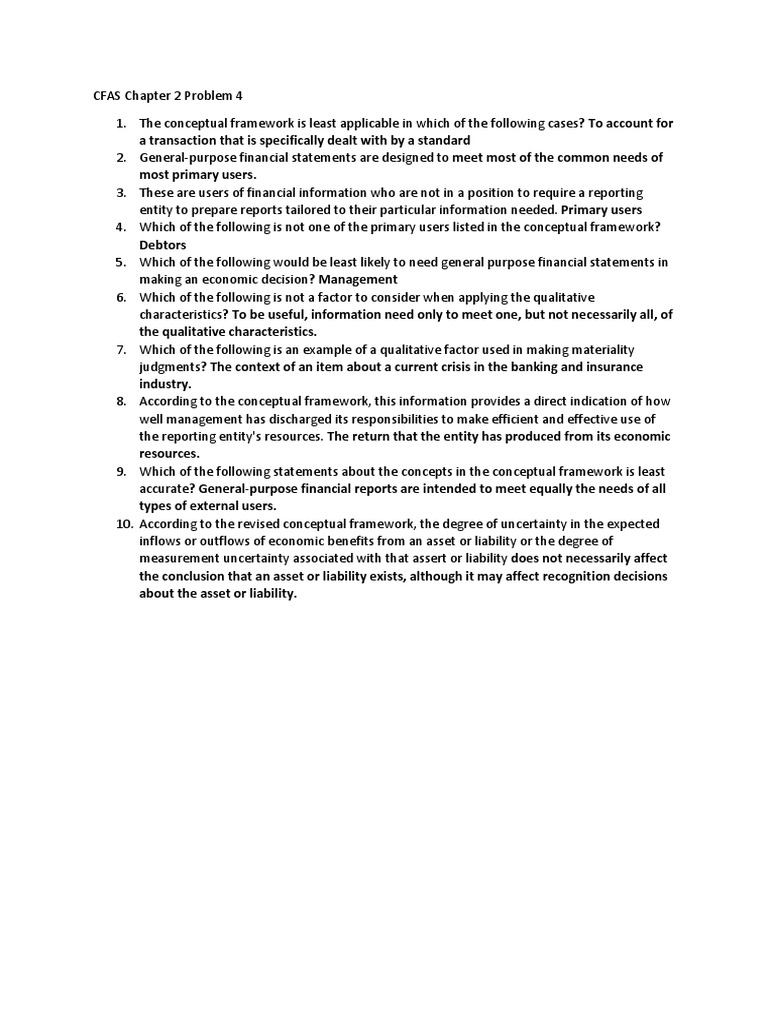 CFAS Chapter 2 Problem 4 | PDF