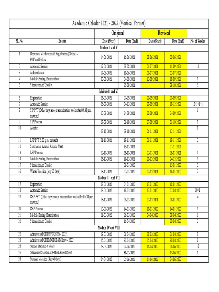 Academic Calendar 2021 2022 | PDF | Educational Institutions | Schools