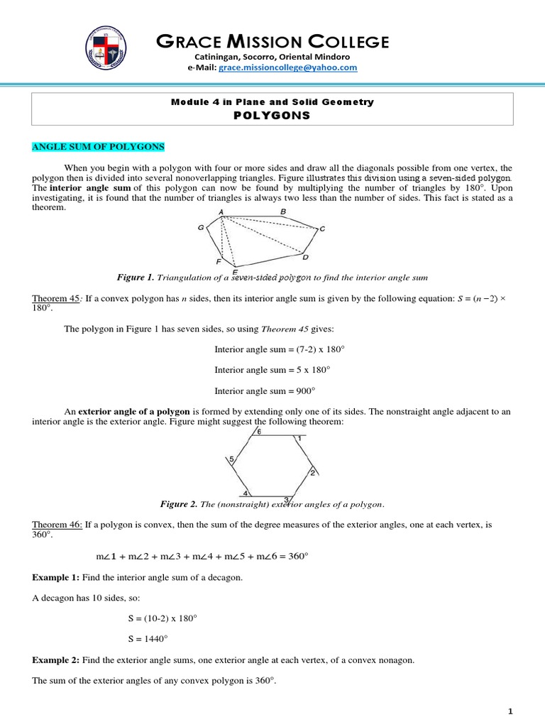 Plane and Solid Geometry Module 4 | PDF | Rectangle | Triangle