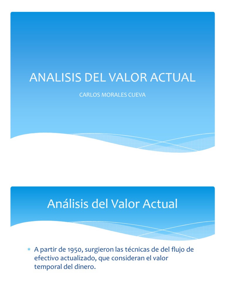Analisis Del Valor Actual | PDF