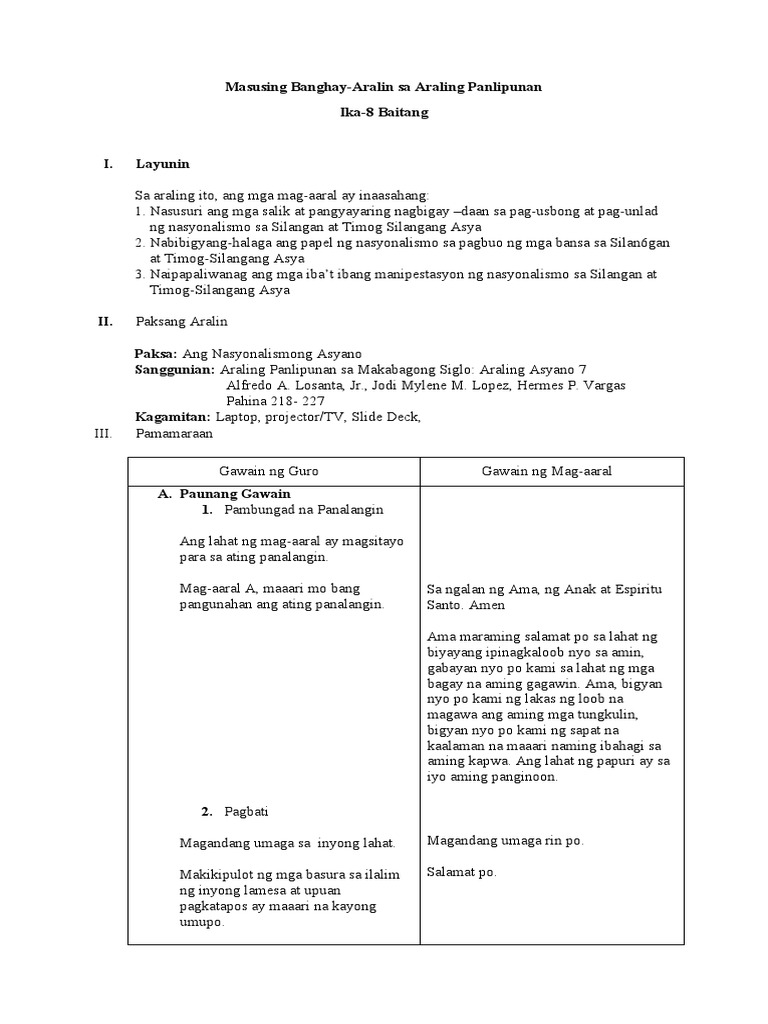 Detailed Lesson Plan For Demonstration | PDF