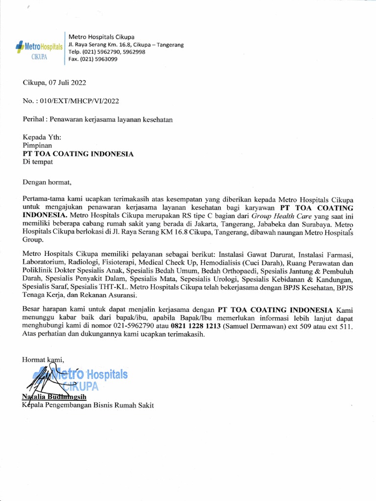 Penawaran PT Toa Coating Indonesia | PDF