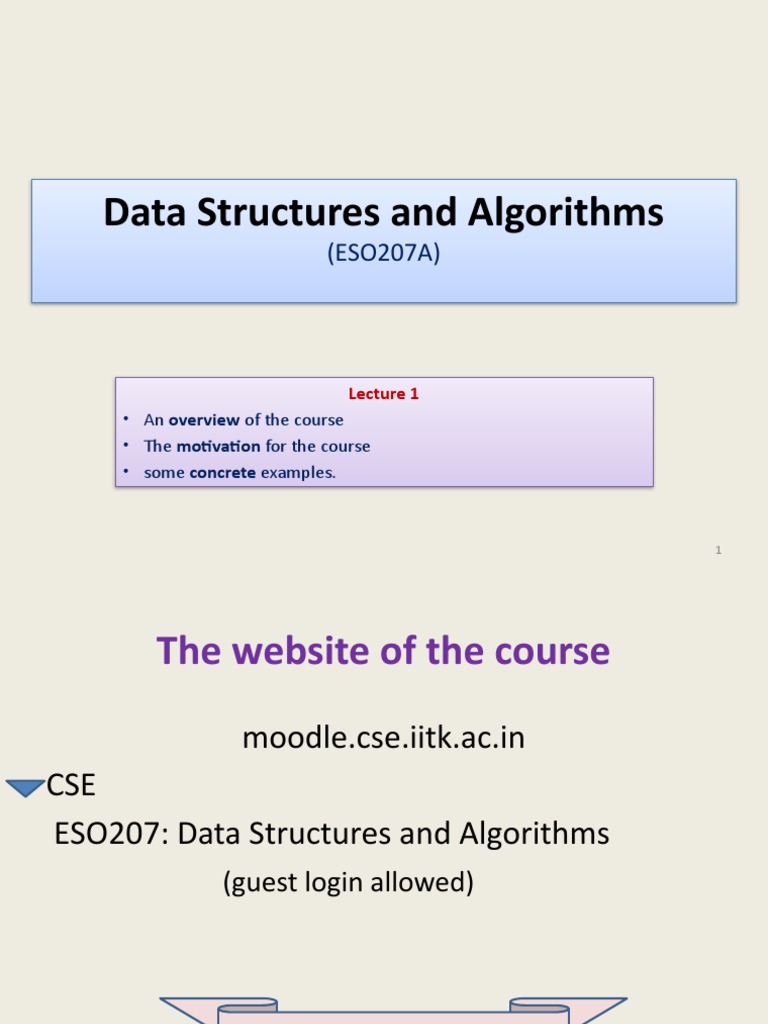 Data Structures And Algorithms Eso207a Pdf Algorithms Integer Computer Science
