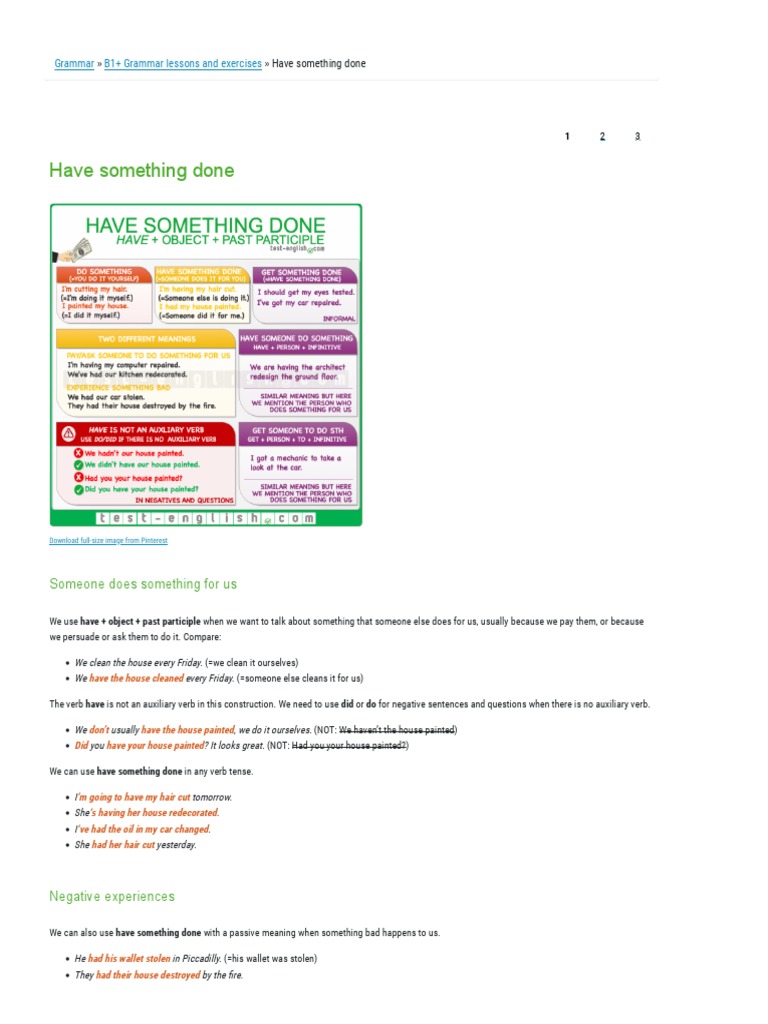 15-Have Something Done | PDF | Verb | Cognitive Science