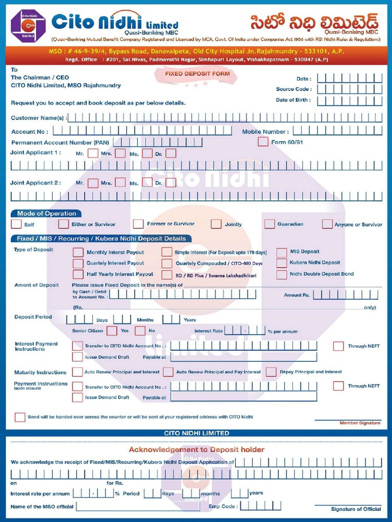 New FDForm Cito | PDF