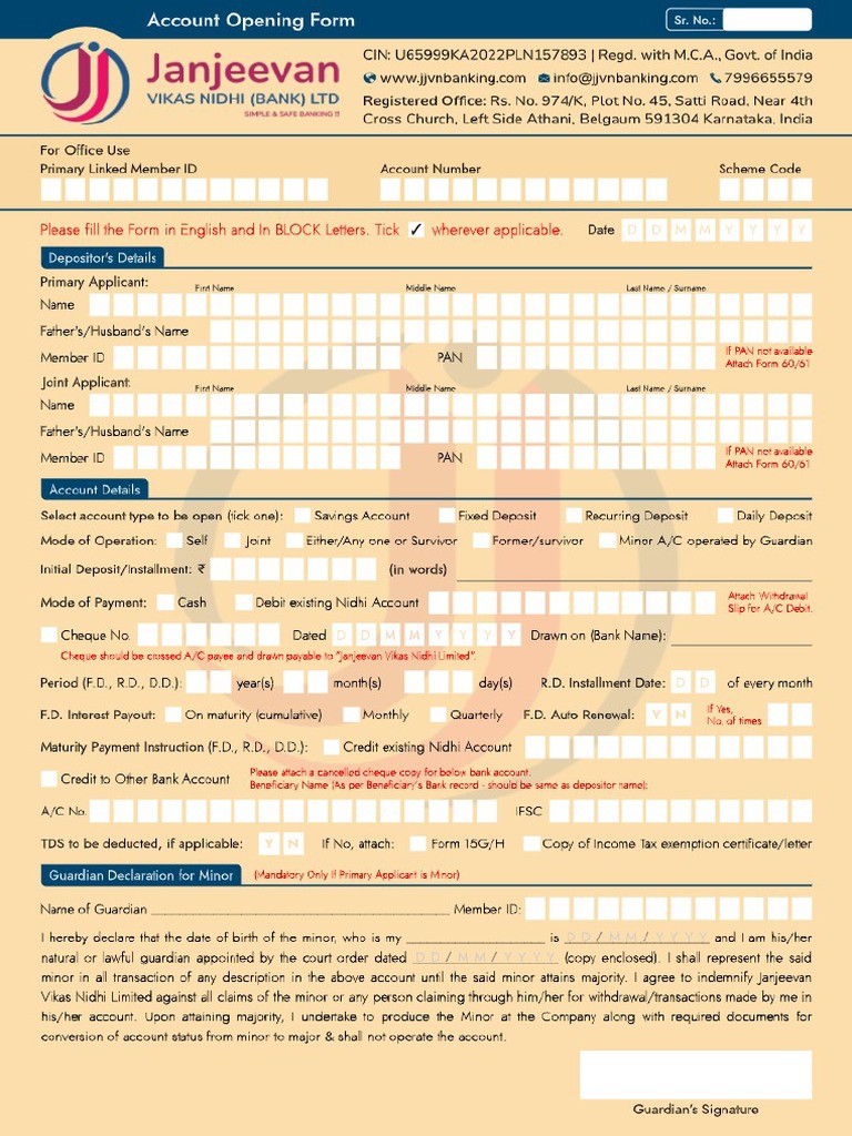 Account-Opening-Form JJ | PDF