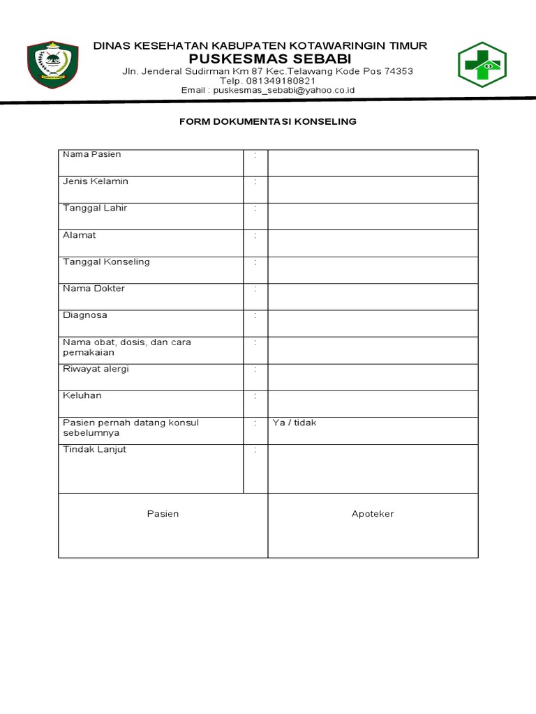 Form Dokumentasi Konseling | PDF