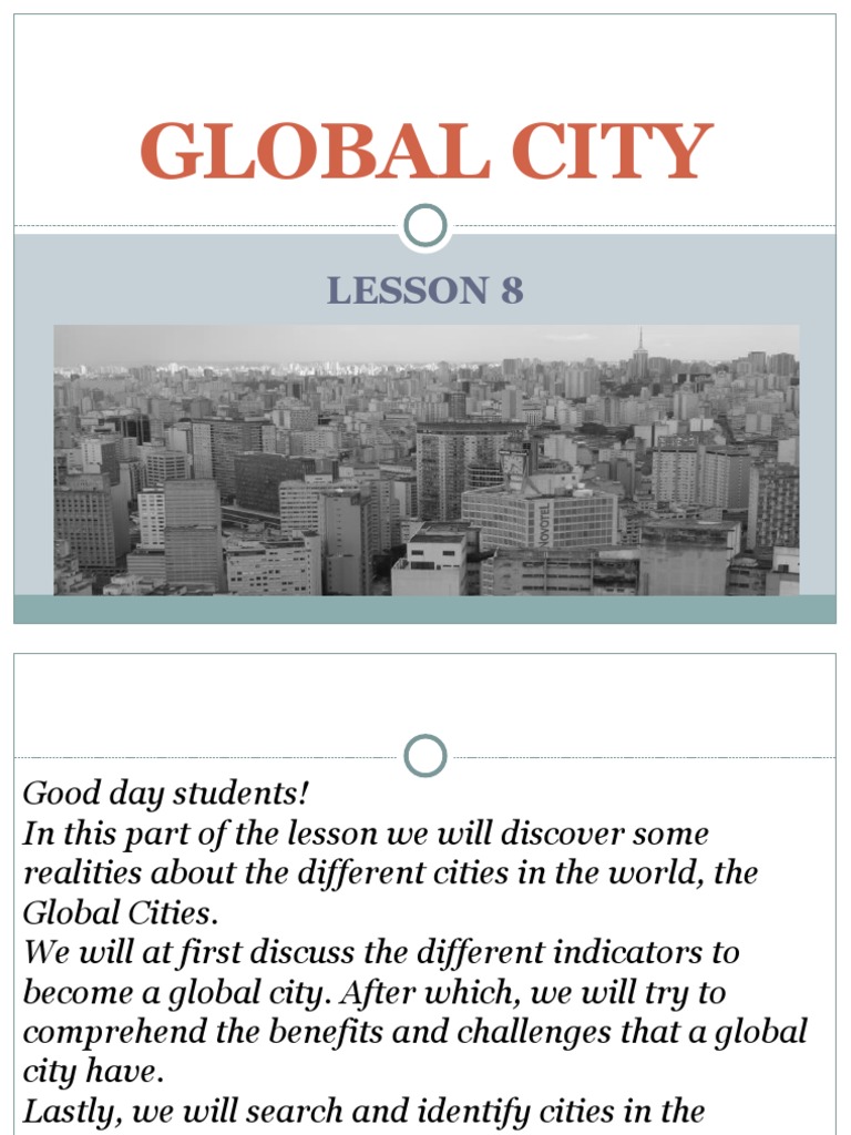 Challenges of Global Cities Explained | PDF | City | Globalization