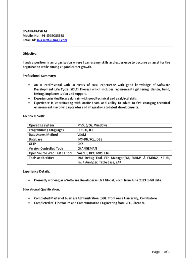 Sivaprakash M: Page 1 of 3 | PDF | Service Oriented Architecture | Software