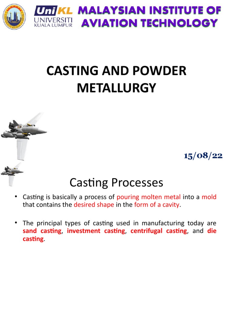 2.casting and Powder Metallurgy | PDF | Casting (Metalworking) | Chemistry