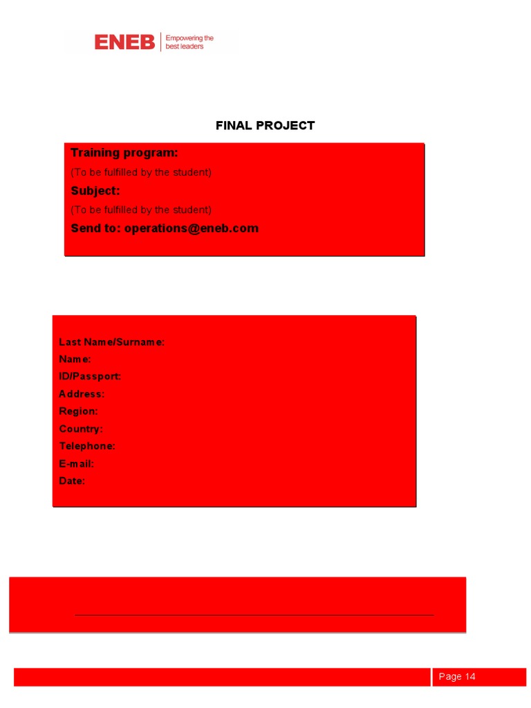 Final Project Training Program: Subject:: ENEB Business School | PDF | Logistics | Inventory