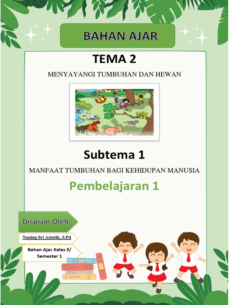 Bahan Ajar Kelas 3 Tema 2 SB1 PB1 | PDF