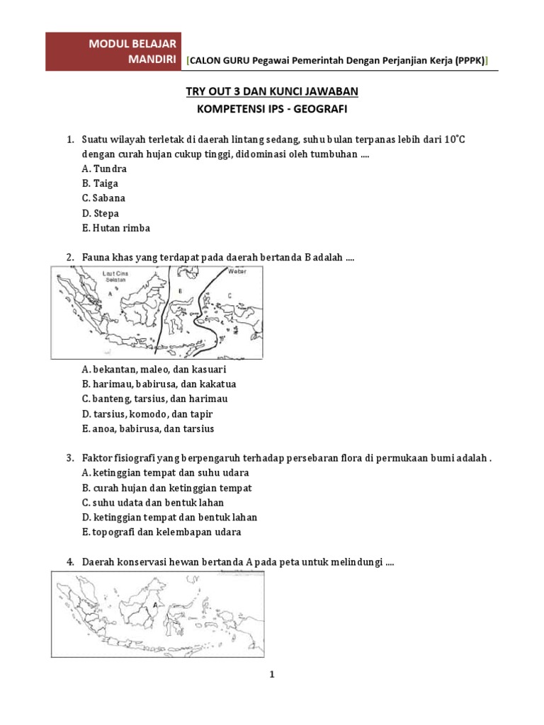TRY OUT 3 Dan Kunci Jawaban | PDF