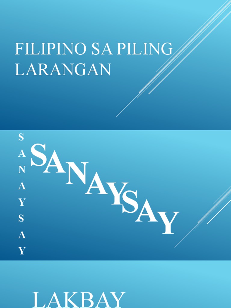 Filipino Sa Piling Larangan-Lakbay Sanaysay | PDF