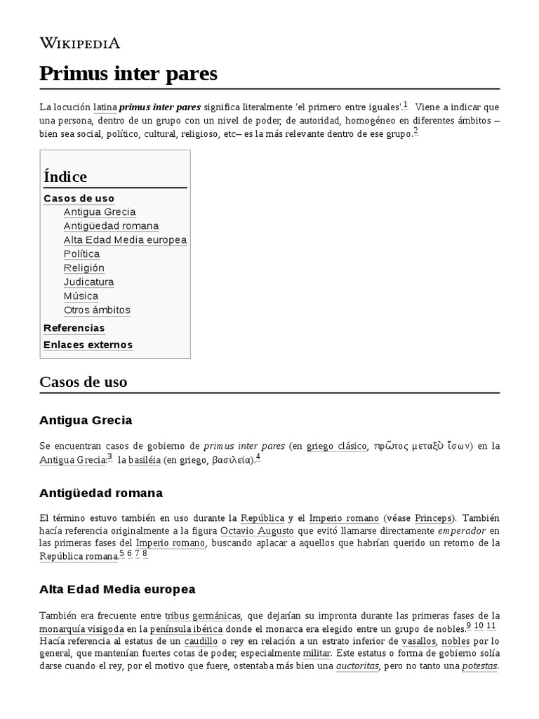 Primus Inter Pares | PDF | Gobierno | Gobernancia
