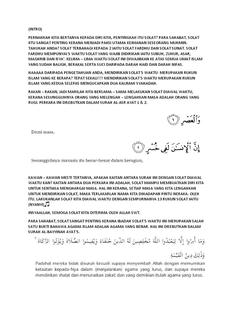 Teks Mimbar Daie | PDF