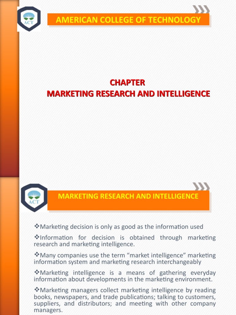 American College Marketing Research Guide | PDF | Sampling (Statistics ...