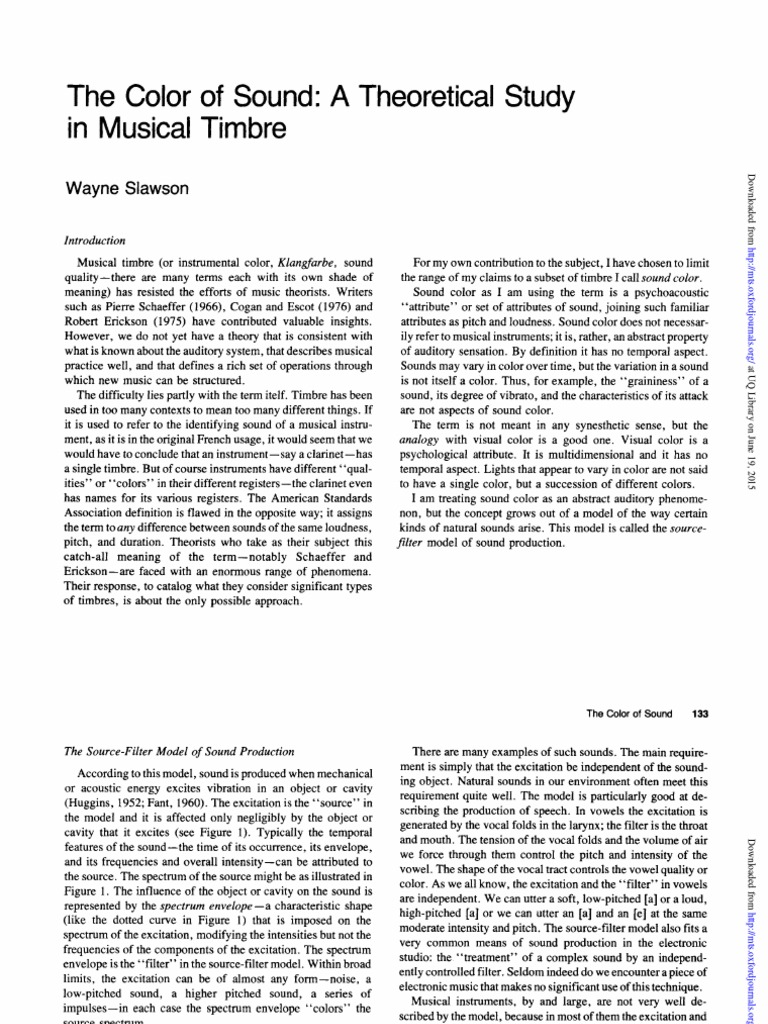 Slawson, W. (1981) - The Color of Sound - A Theoretical Study in ...