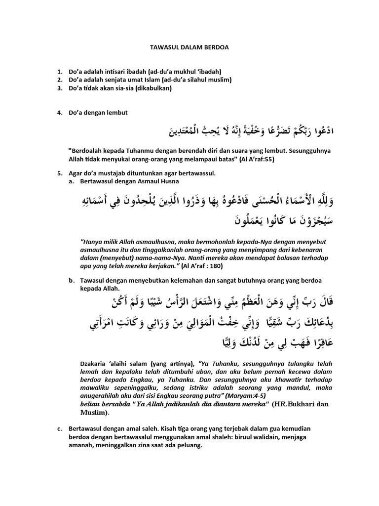 Tawasul Dalam Berdoa | PDF