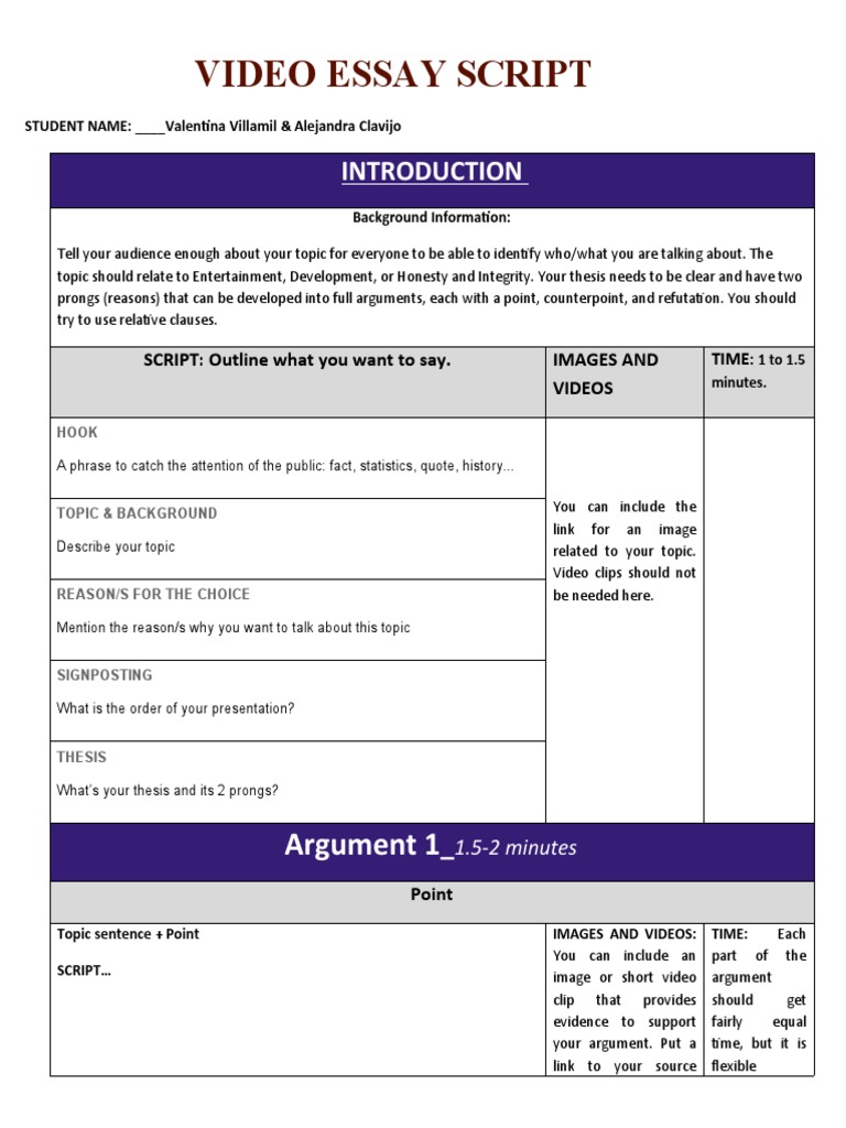 Video Essay Script Outline | PDF | Argument | Cognition