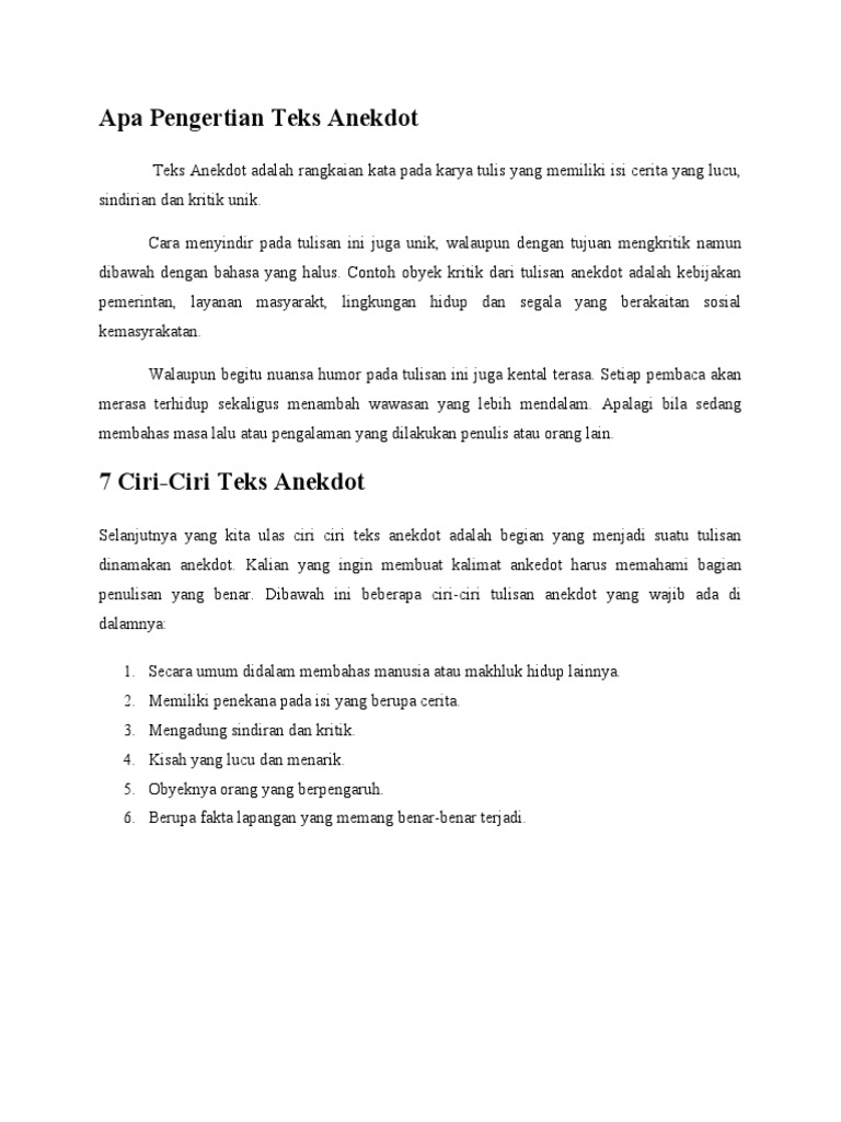 Teks Anekdot Desifa | PDF