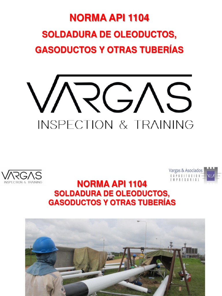 Soldadura de Tuberías: Norma API 1104 | PDF | Construcción | Soldadura