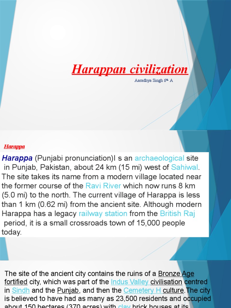 Harappan Civilization PPT WORK 2 | PDF