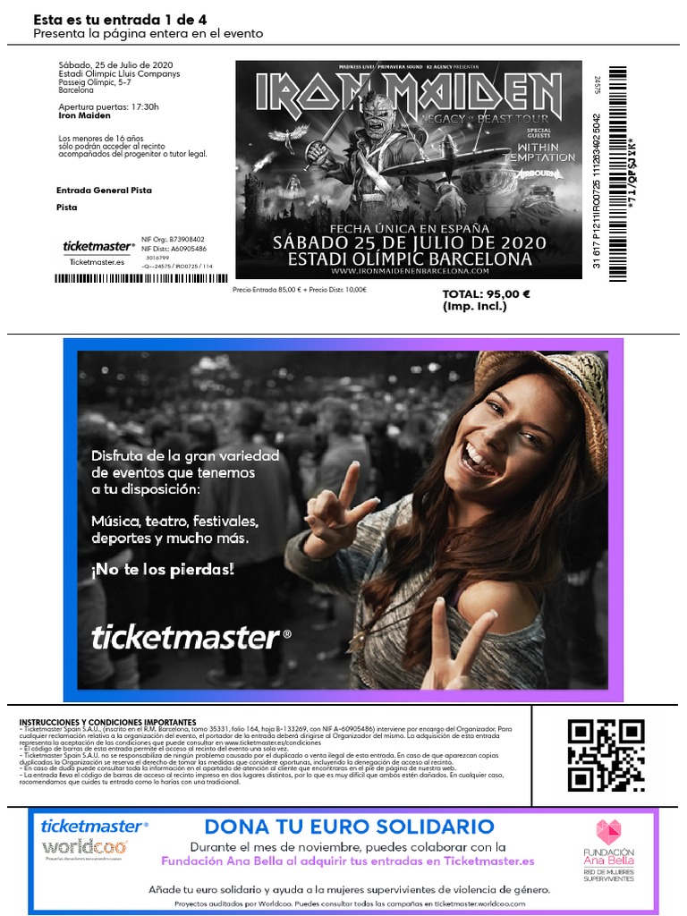 Ticketswap Iron Maiden Ticket 15124652 | PDF