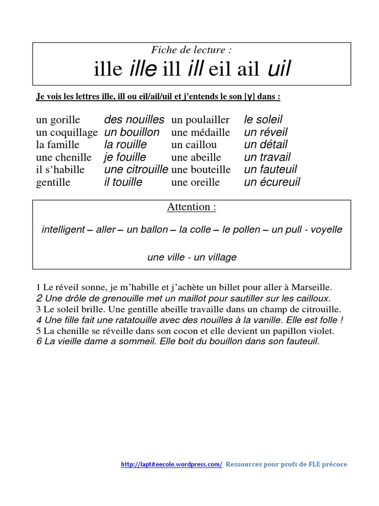 Fiche de Lecture Le Son Ille | PDF | Arts du langage et discipline