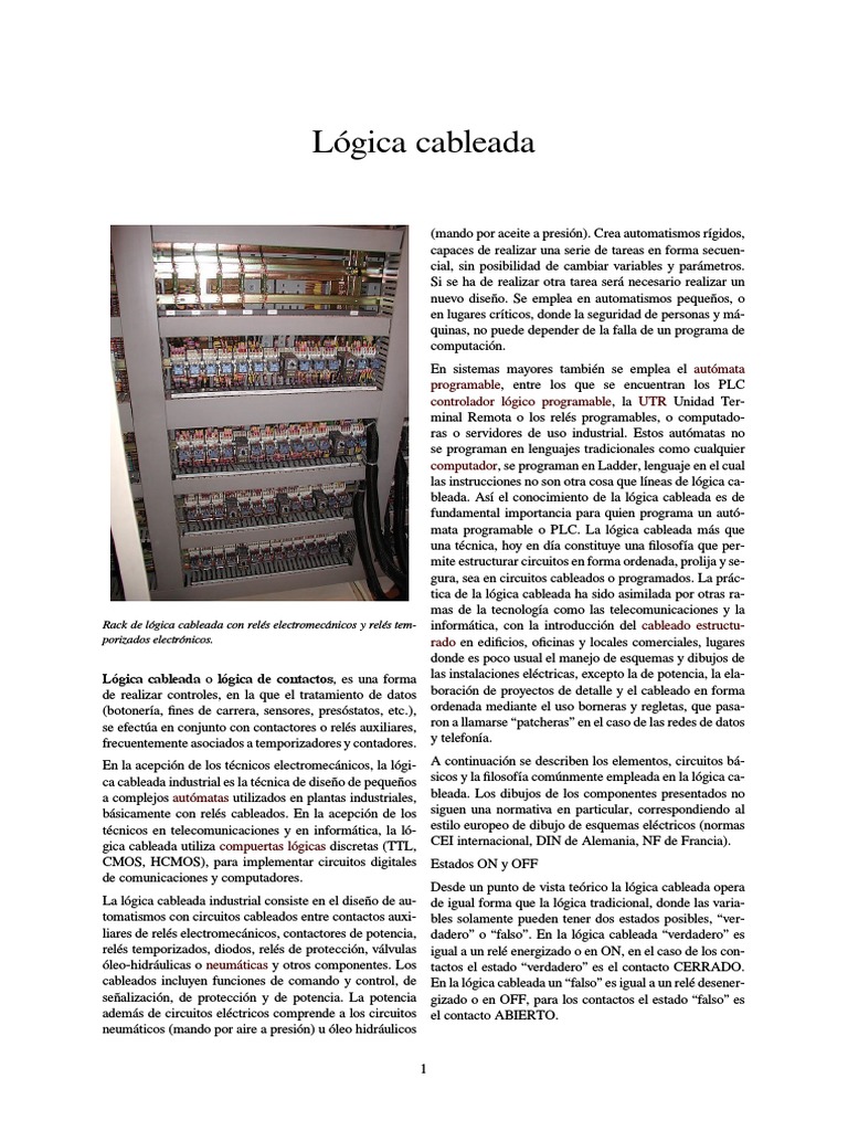 Lógica Cableada | PDF | Relé | Electricidad