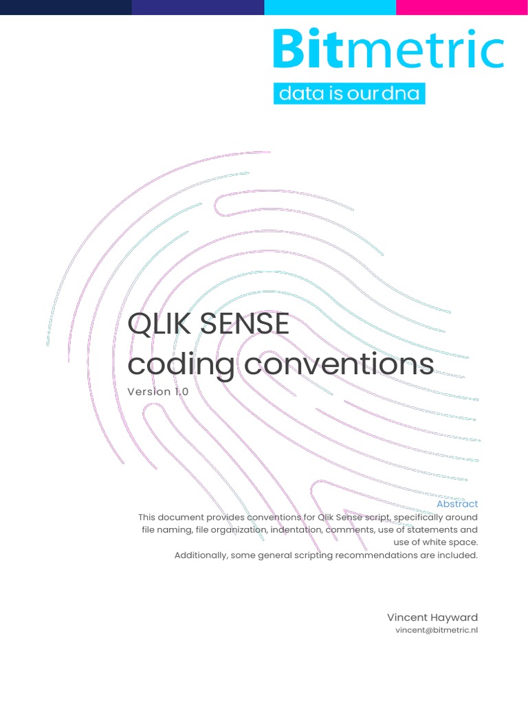 Bitmetric Qlik Sense Coding Conventions v1.0 | PDF | Scripting Language | Subroutine
