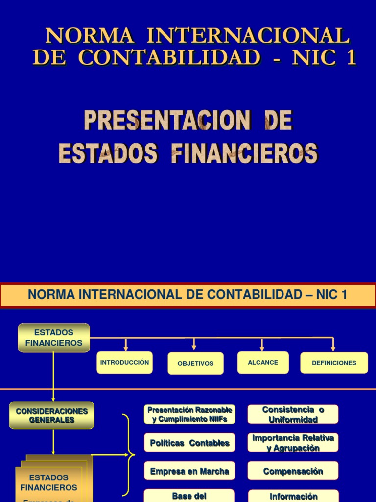 NIC 1 Presentacion de EEFF | PDF | Contabilidad | normas internacionales de INFORMACION FINANCIERA
