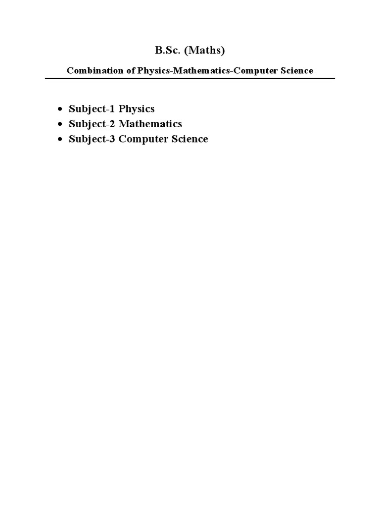 Combination of Physics-Mathematics-Computer Science | PDF | Mathematics ...
