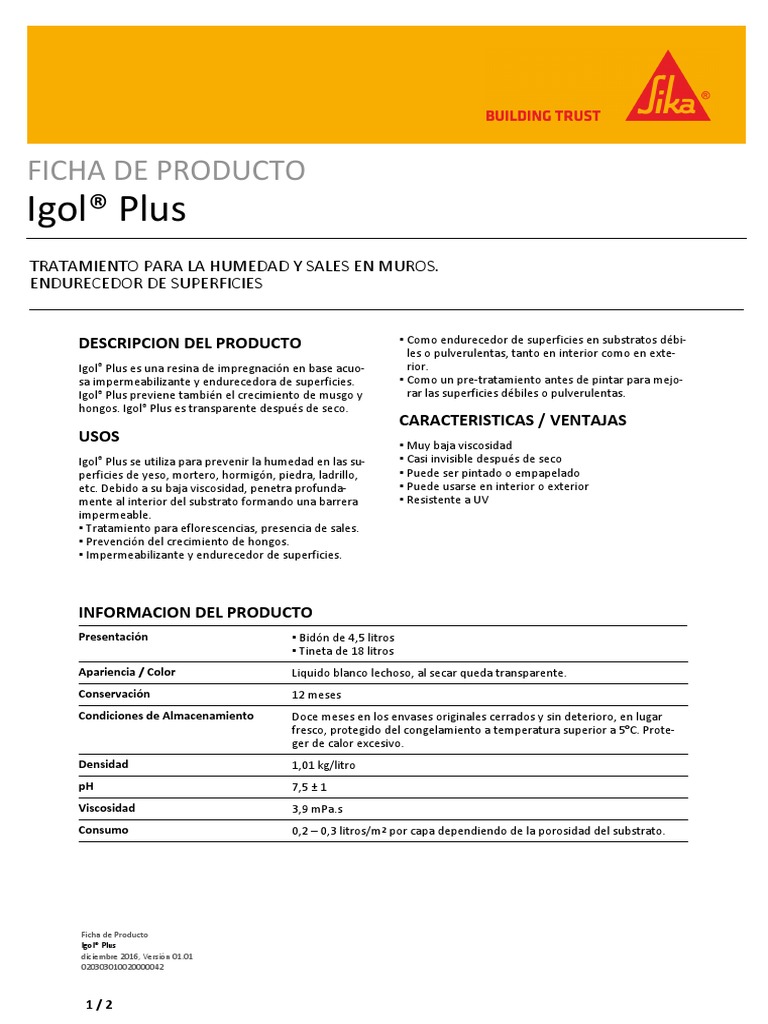 Igol Plus | PDF | Agua | Materiales