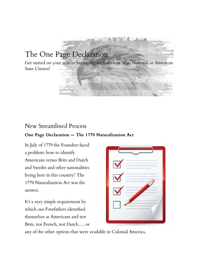 Correct Your Status - The American States Assembly | PDF | Notary ...