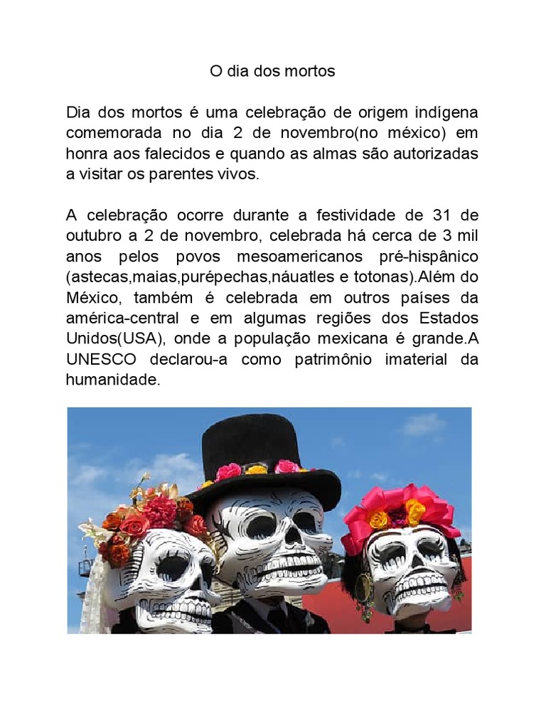 O Dia Dos Mortos | PDF | Alimentos