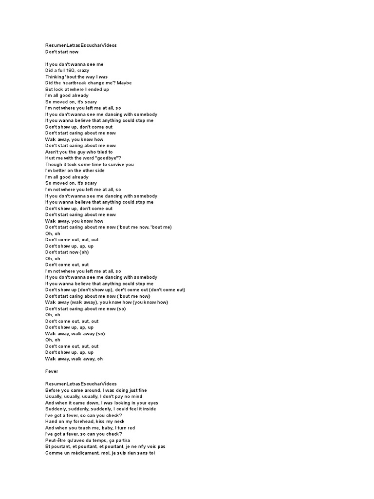 Lyrics | PDF | Self-Improvement