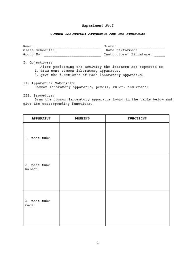 Common Laboratory Apparatus and Uses | PDF | Science & Mathematics ...