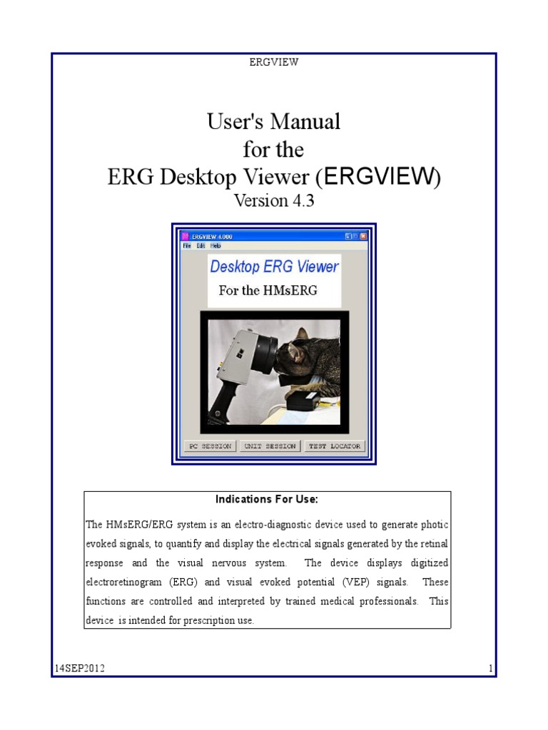 Erg View Users Manual | PDF | Low Pass Filter | Menu (Computing)