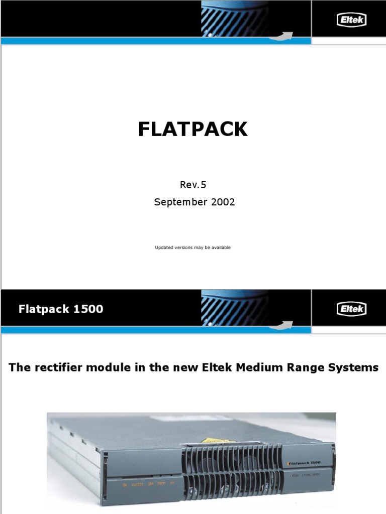 Eltek Flatpack 1500 Rectifier Overview | PDF | Fuse (Electrical ...