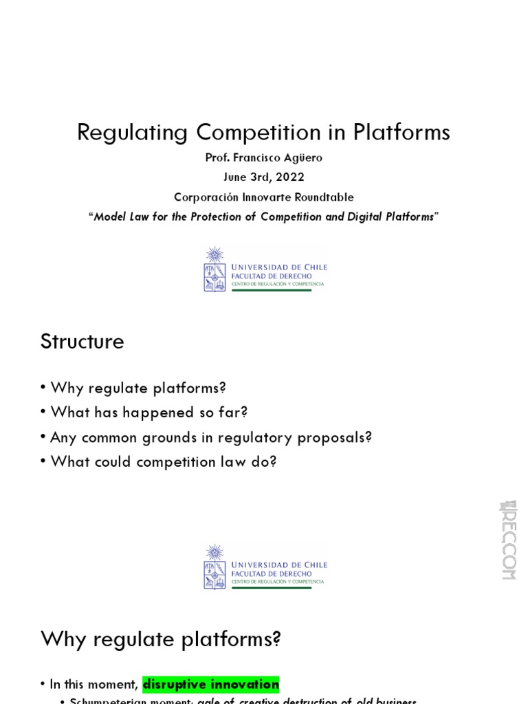 Platform Regulation F Aguero | PDF | Competition Law | Regulation